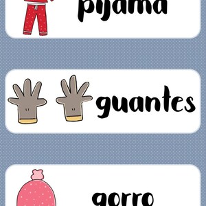Spanish Winter Clothes Printable Activity Pack, Preschool Spanish ...