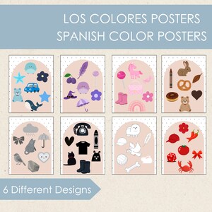 Spanish Color Printable Posters, Spanish Vocabulary Posters, Early ...