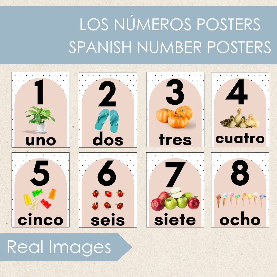 Spanish Number Printable Posters, Spanish Vocabulary Posters, Early ...