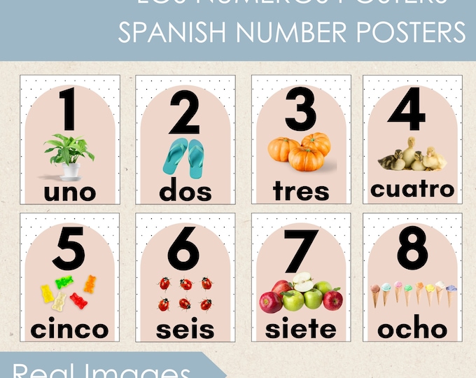 Spanish Language, ORDINAL NUMBERS POSTER, Classroom Decor, Educational ...