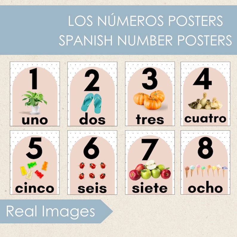 Spanish Number Printable Posters, Spanish Vocabulary Posters, Early ...