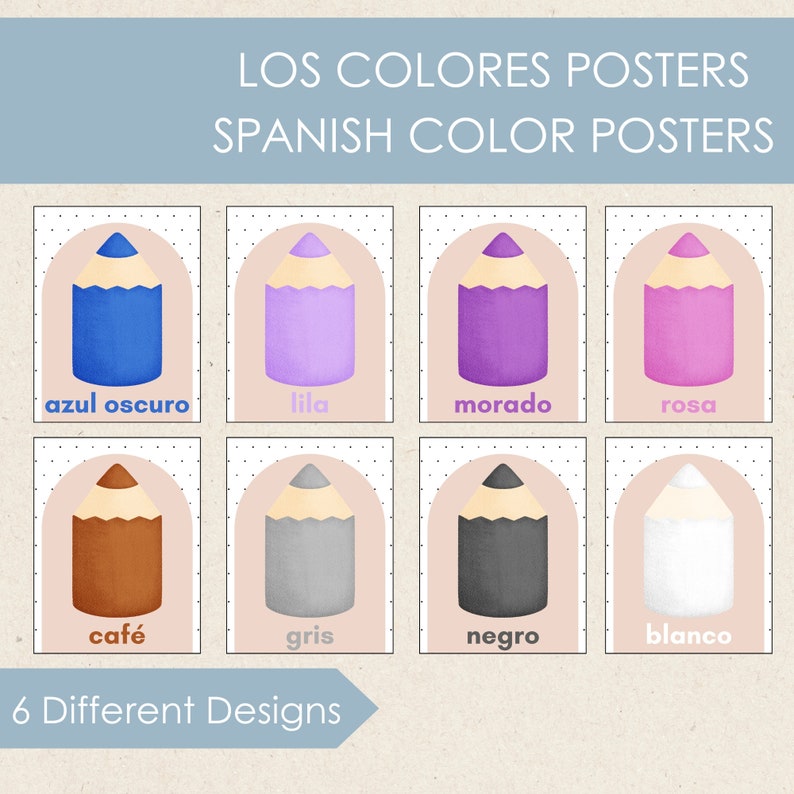 Carteles Imprimibles En Color En Español, Carteles De Vocabulario En ...