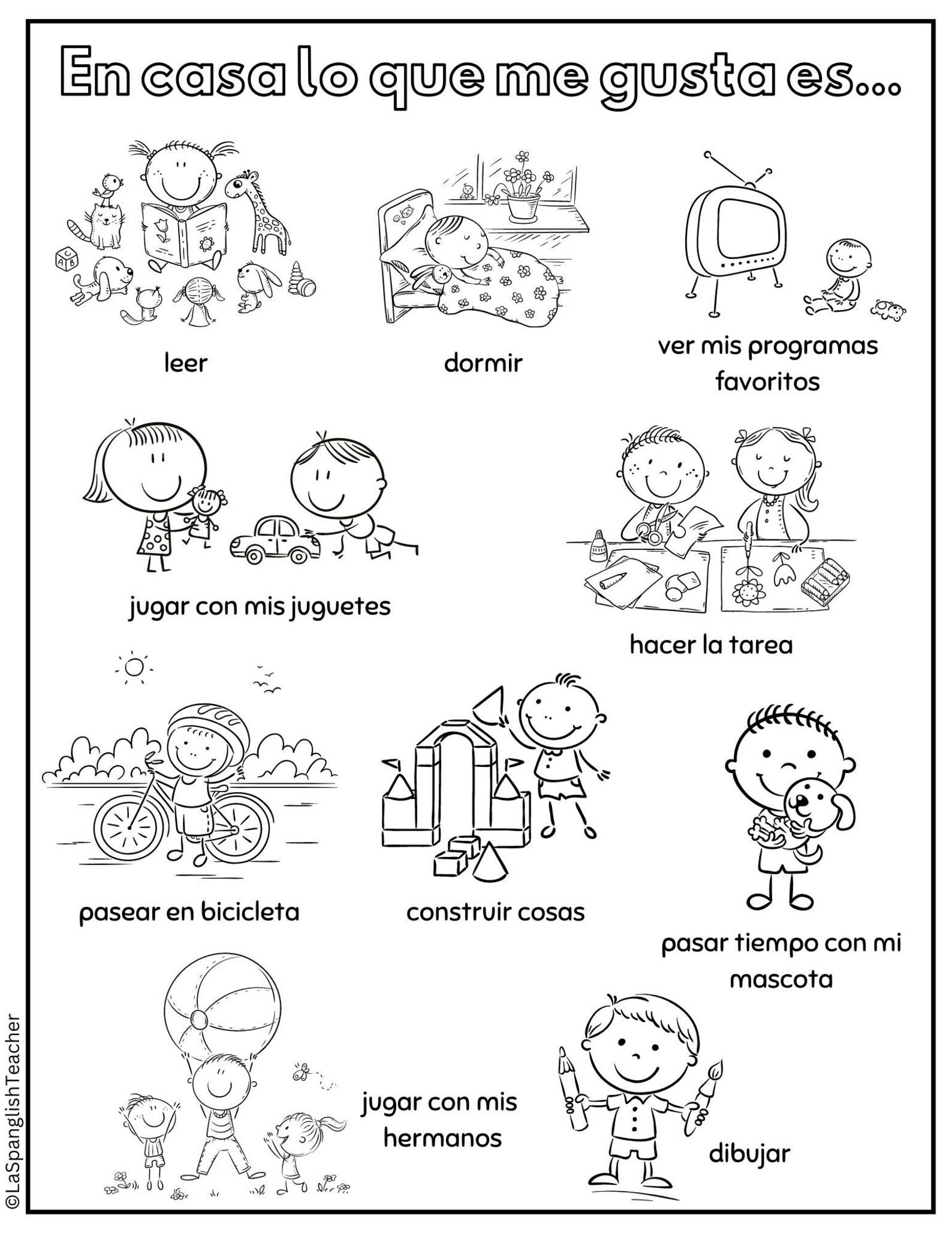 All About Me Spanish Unit Study, Todo Sobre Mí, All About Me Printables ...