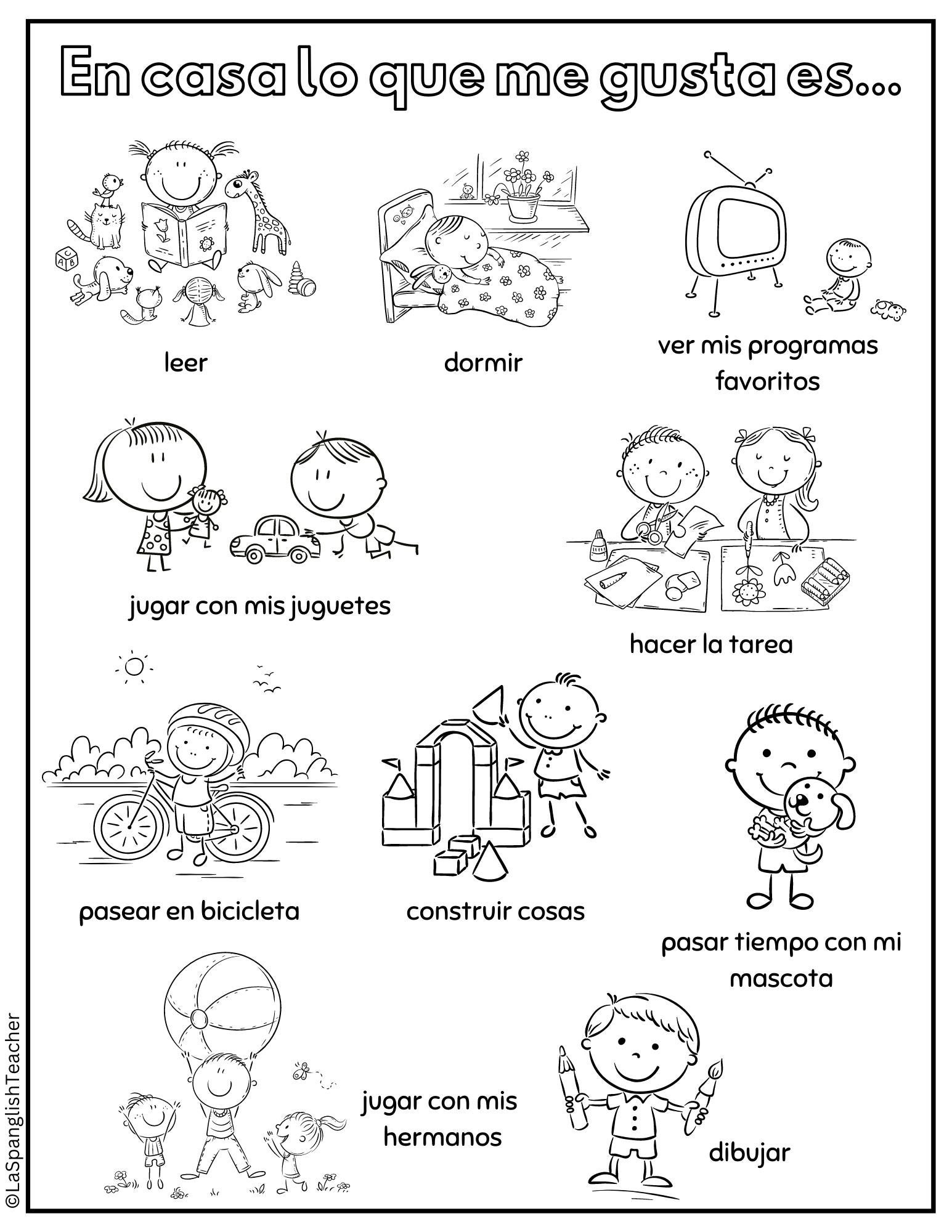 All About Me Spanish Unit Study, Todo Sobre Mí, All About Me Printables ...