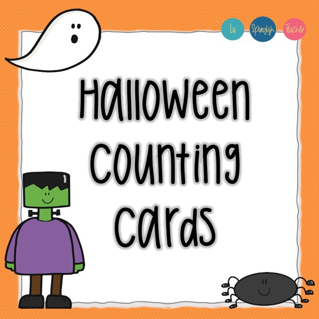 Halloween Counting Cards 1-20, Preschool Math (PDF Pattern) - Etsy