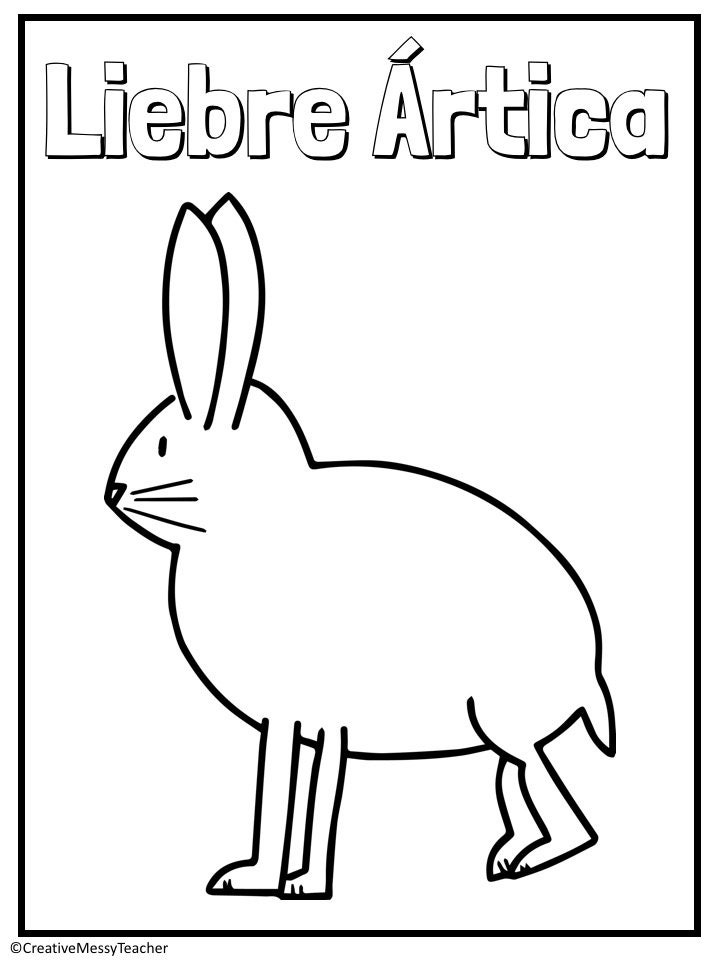 Arctic Animals Spanish Coloring Pages, Winter Animals Coloring Pages ...