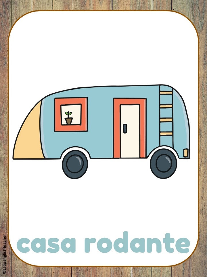 Spanish Camping Vocabulary, Printable Flashcards, Spanish Camping Cards ...