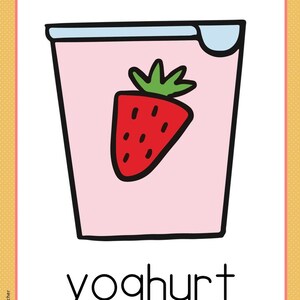 Breakfast Vocabulary Printable Flashcards, Word Wall Cards, Food Cards ...