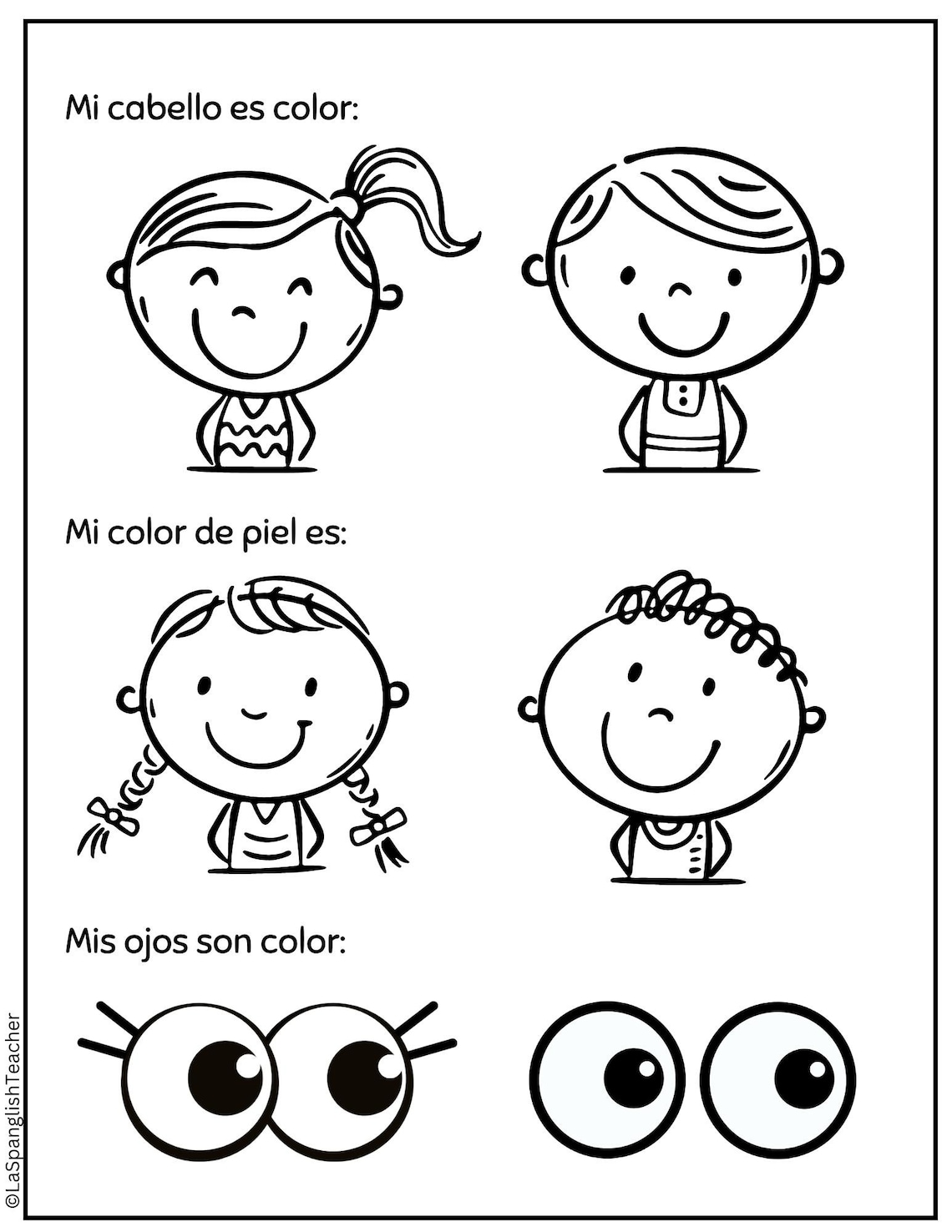 All About Me Spanish Unit Study, Todo Sobre Mí, All About Me Printables ...