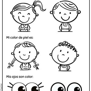 All About Me Spanish Unit Study, Todo Sobre Mí, All About Me Printables ...