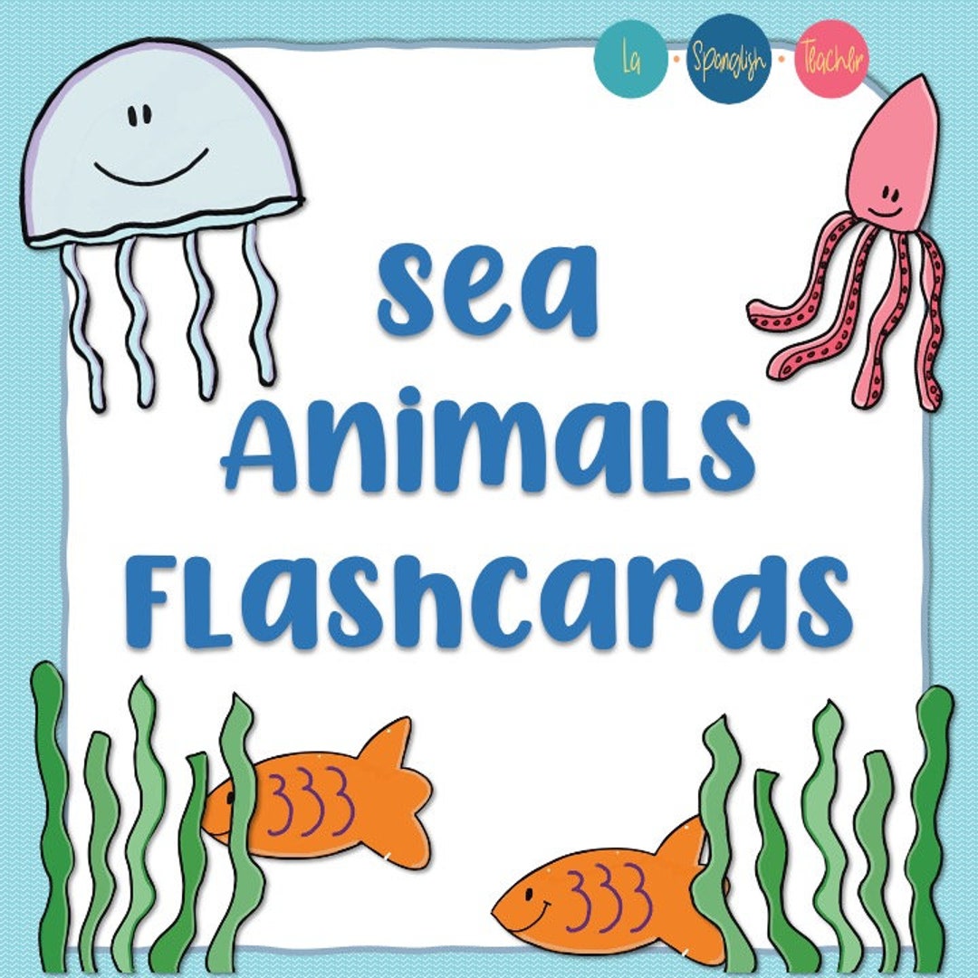 Sea Animals Printable Flashcards, Animals Vocabulary Cards, Card Games ...