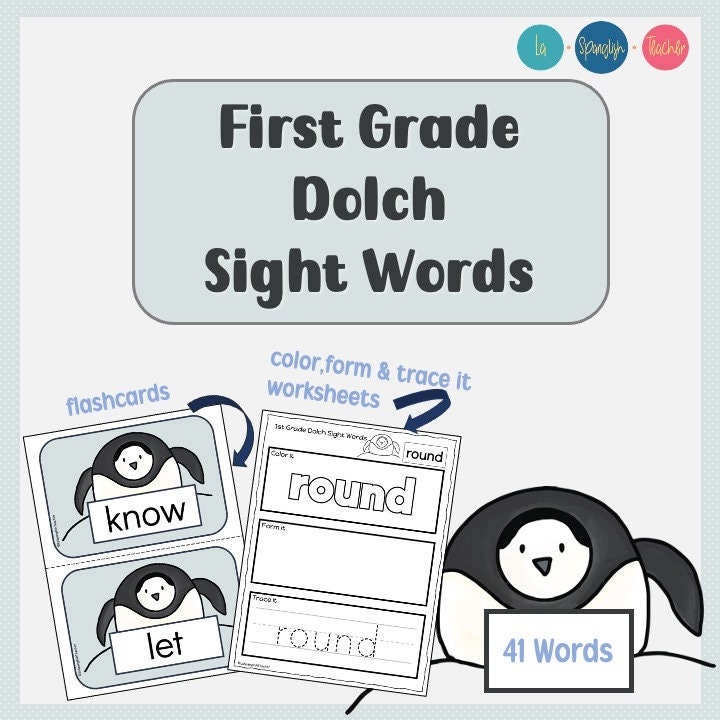 Dolch Sight Words Flashcards and Worksheets Bundle, Prek Flashcards ...