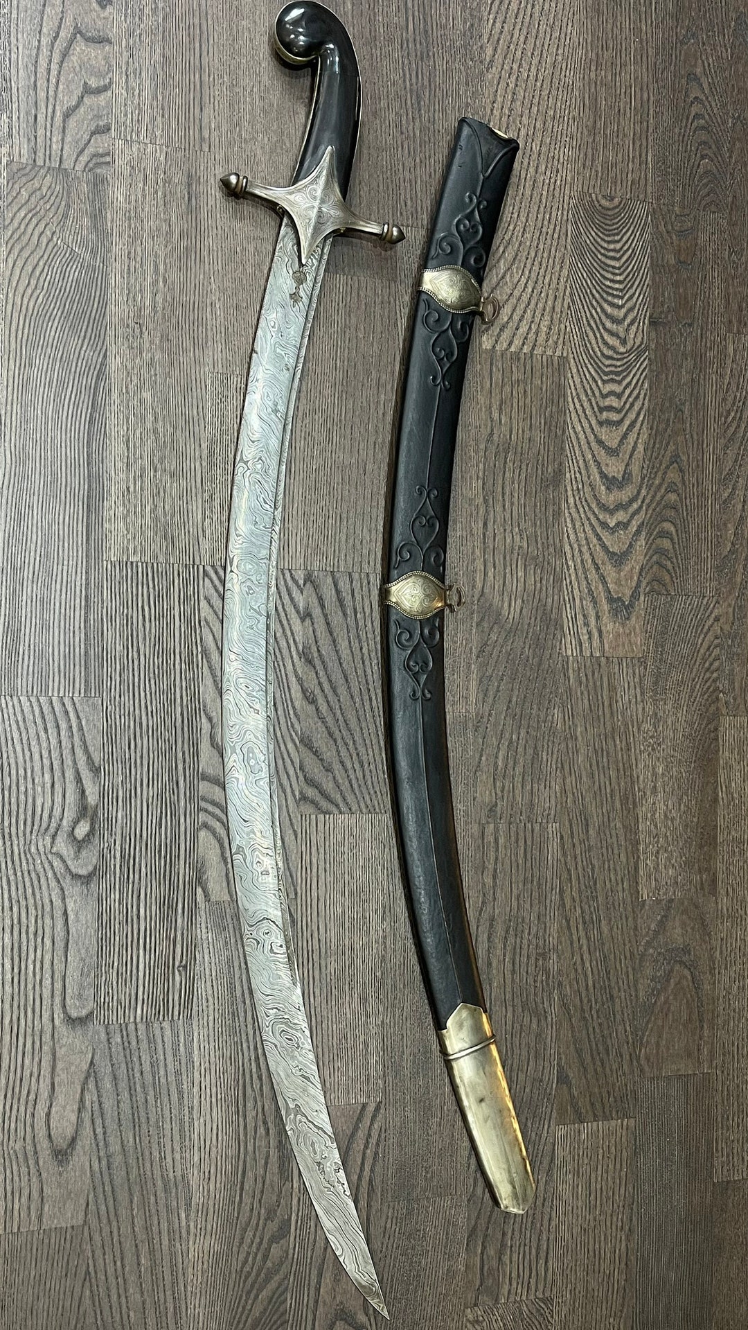 Amazing Handmade Traditional Shamshir Damascus Steel Blade - Etsy