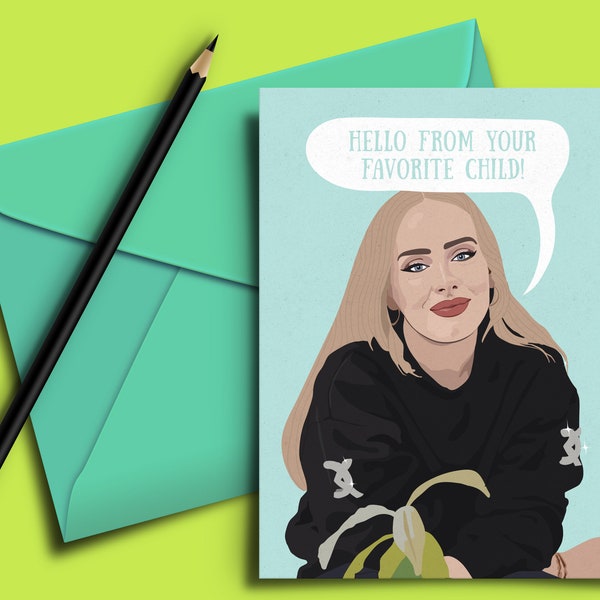 Adele Birthday Card - Etsy