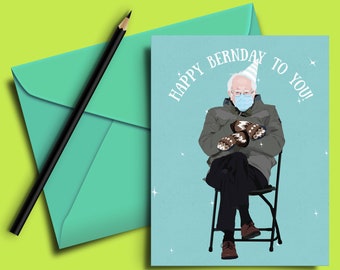 Bernie Birthday Card | Etsy