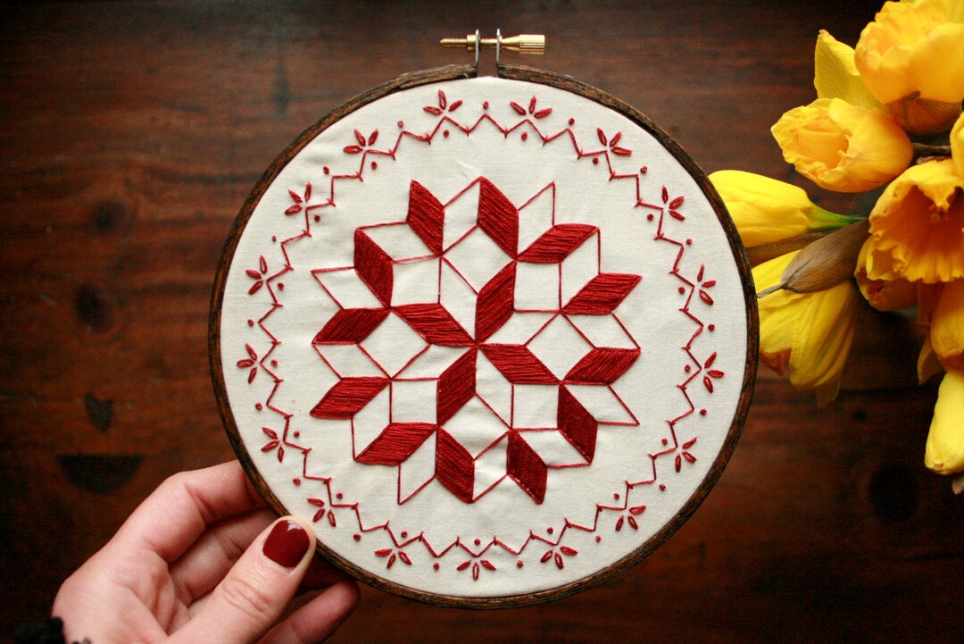 Folk Star Embroidery PDF Pattern - Etsy