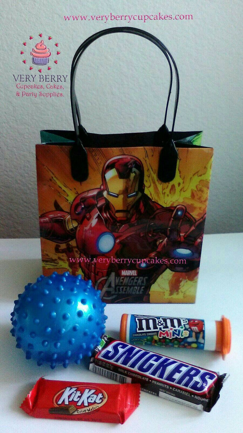 12 Avengers Candy Bags /avengers Party Favors/avengers Party Bags/ Iron ...