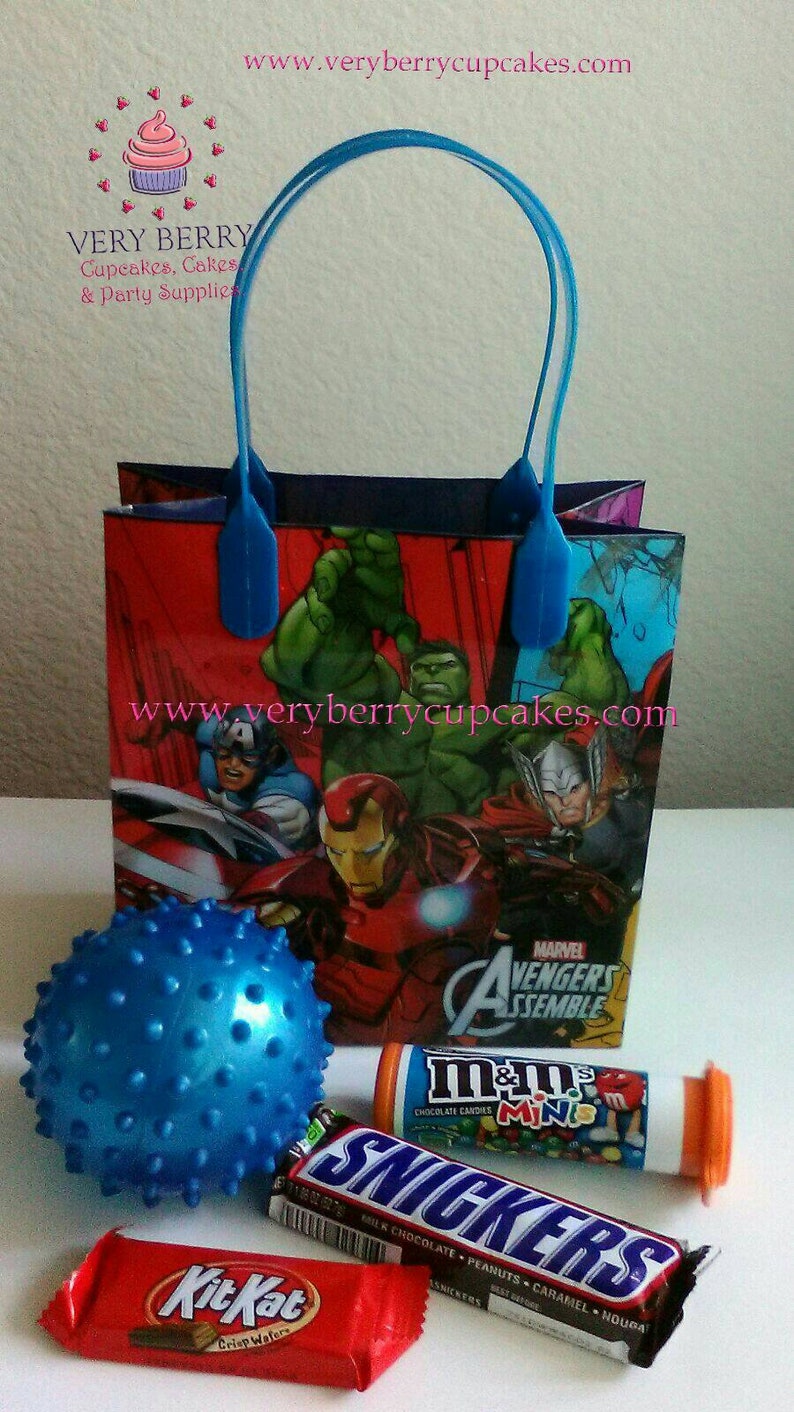 12 Avengers Candy Bags /avengers Party Favors/avengers Party Bags/ Iron ...