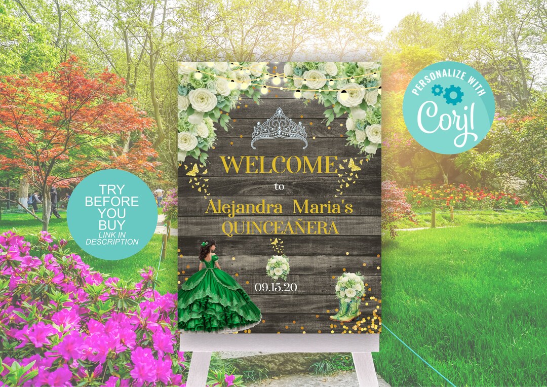 Bienvenido al letrero de Quinceañera, Rancho Quinceanera Mis Quince ...
