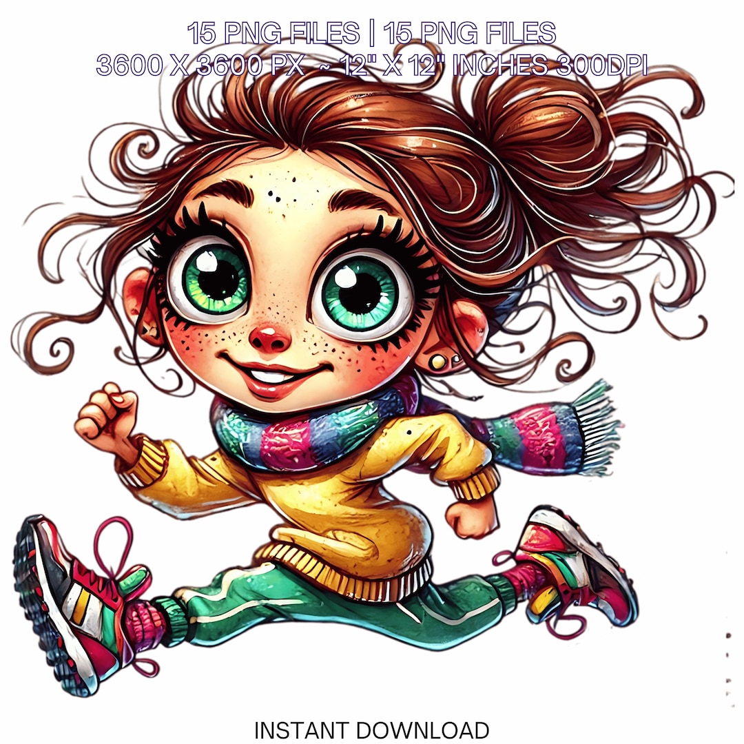 15 Crazy Quirky Girl Running Day PNG Clipart | Funny Running Lady ...