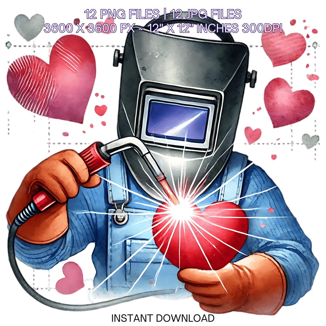 Welding PNG Clipart Sublimation | Iron Worker Welder Boy | 12 Valentine ...
