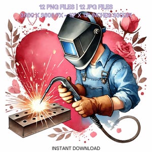 Welding PNG Clipart Sublimation | Iron Worker Welder Boy | 12 Valentine ...