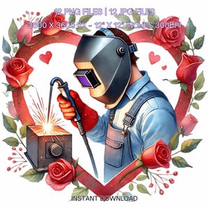 Welding PNG Clipart Sublimation | Iron Worker Welder Boy | 12 Valentine ...