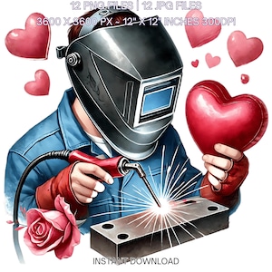 Welding PNG Clipart Sublimation | Iron Worker Welder Boy | 12 Valentine ...
