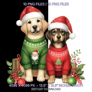 10 Two Dogs Clipart 2 Dogs Clipart Merry Christmas Two Dogs PNG 2 Dogs ...