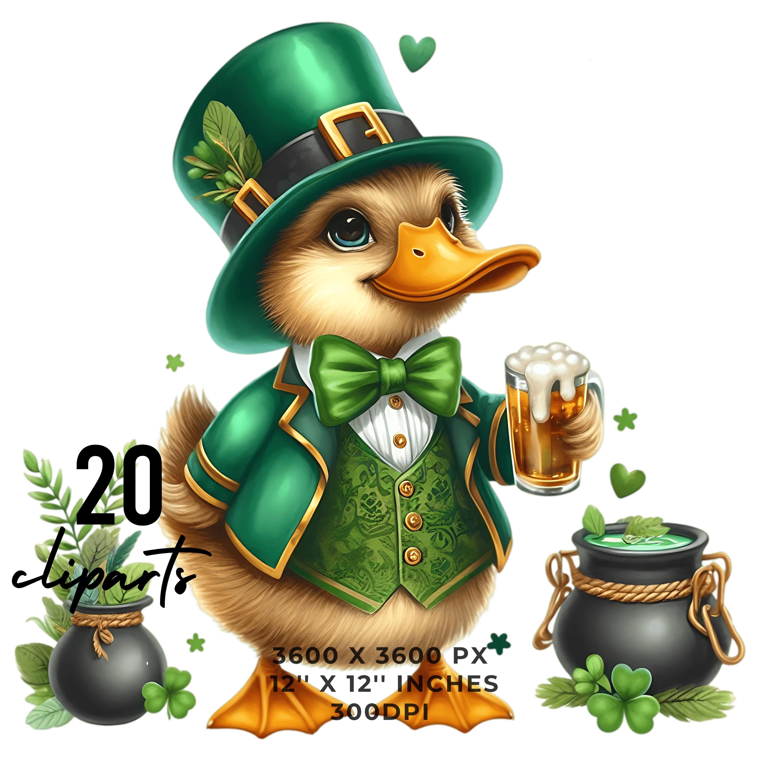 St. Patrick's Duck Clipart | Irish Party Pngs (commercial Use) - Etsy