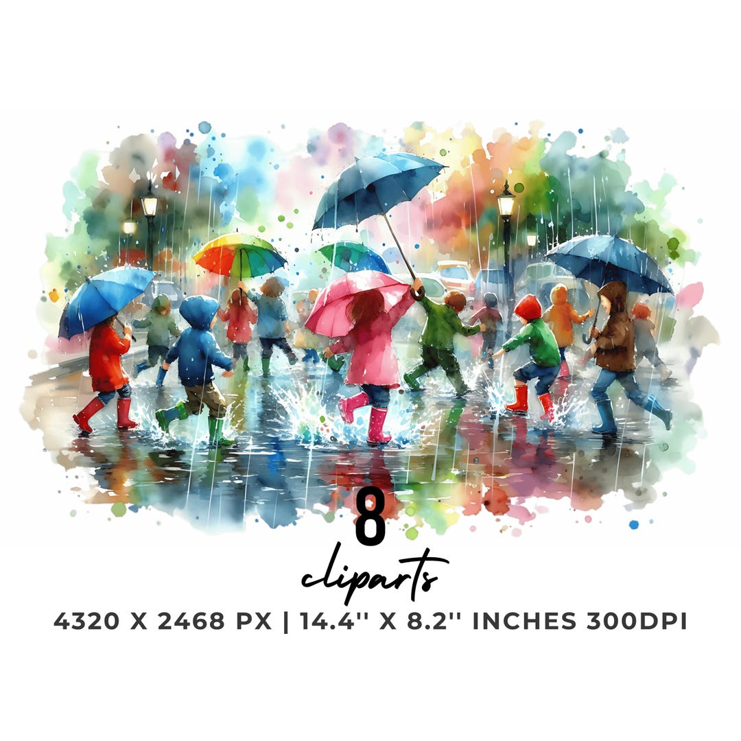 8 Rainfall Clipart PNG | Precipitation Clipart | Spring Rain Clipart ...