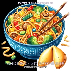 15 Watercolor Ramen Clipart Bundle Digital Asian Food Illustration PNG ...