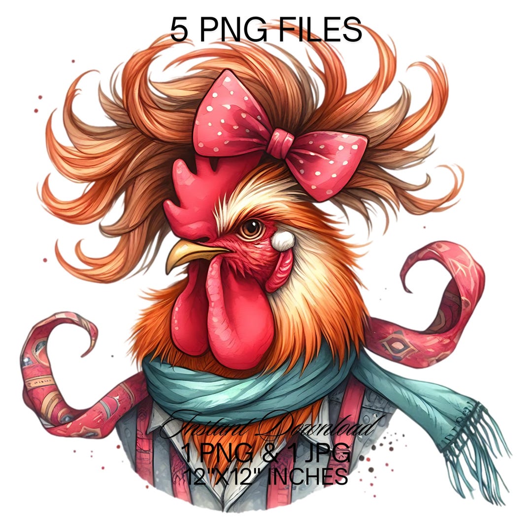 Gentleman Rooster PNG | 5 Crazy Rooster Man PNG | Fashion Chicken ...