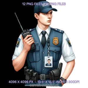 12 Security Guard PNG Security Guard Aesthetic Watercolor Male Security ...