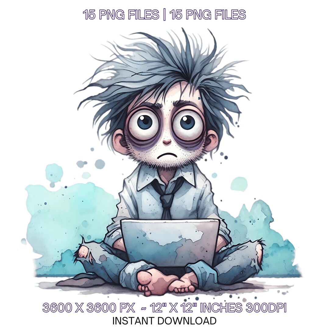Grumpy Man PNG Clipart: Frazzled, Depressed, Quirky (digital Download ...