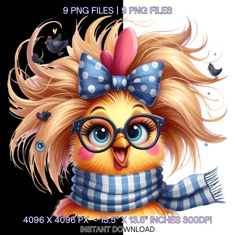 9 Chicken PNG | Chicken Clipart | Cute Crazy Chicken Sublimation ...