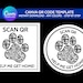 Pet QR Code Paw Dog Tags Canva Template / 3 Option Dog ID Tag / Custom ...