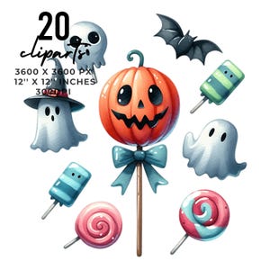20 Halloween Lollipop PNG Clipart | Scary Halloween Candy Clipart ...