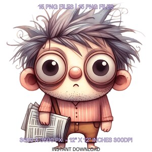 Grumpy Man PNG Clipart: Frazzled, Depressed, Quirky (digital Download ...