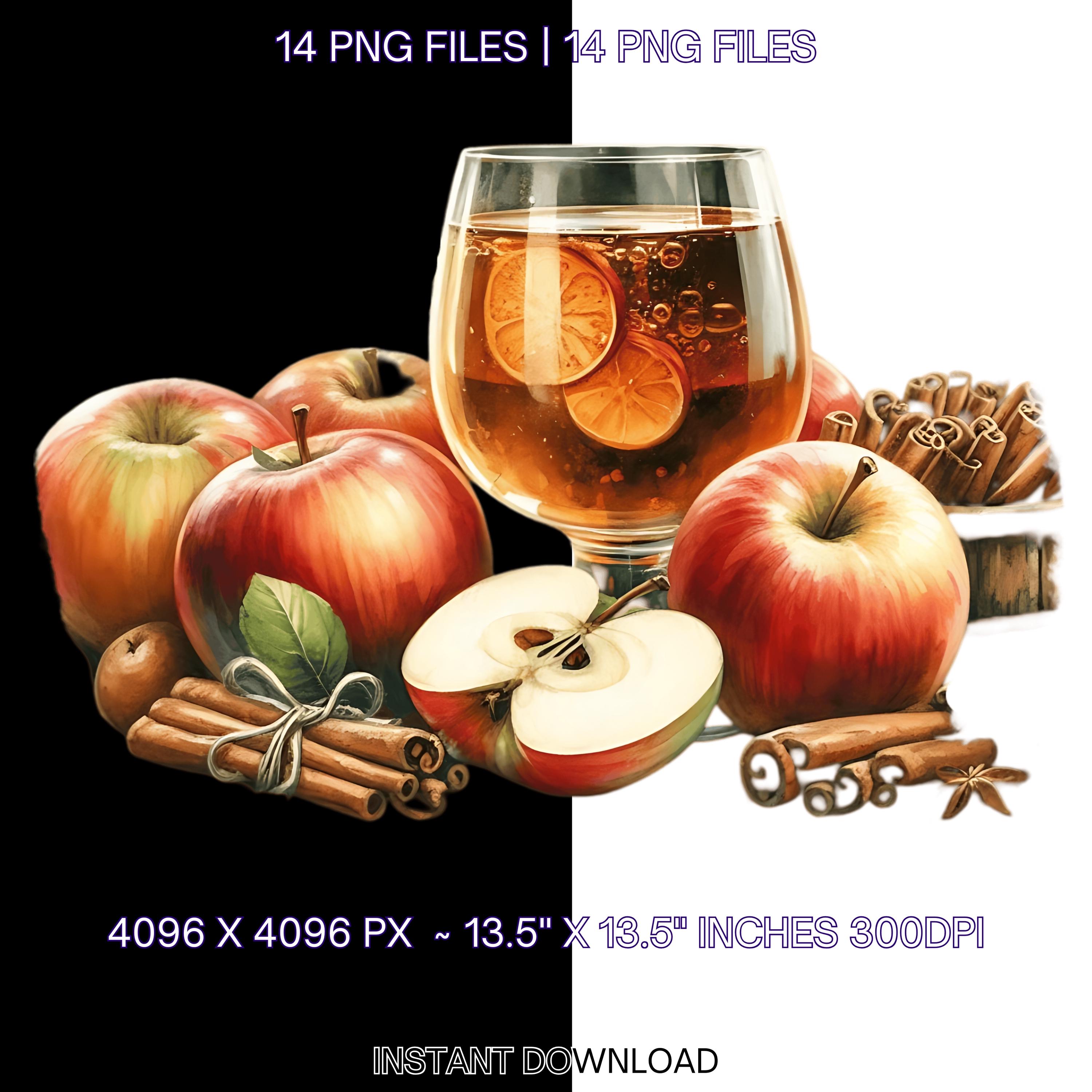 Fall Apple Tree Clipart | PNG Apple Orchard Illustrations ( ) - Etsy