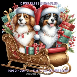 10 Two Dogs Clipart 2 Dogs Clipart Merry Christmas Two Dogs PNG 2 Dogs ...