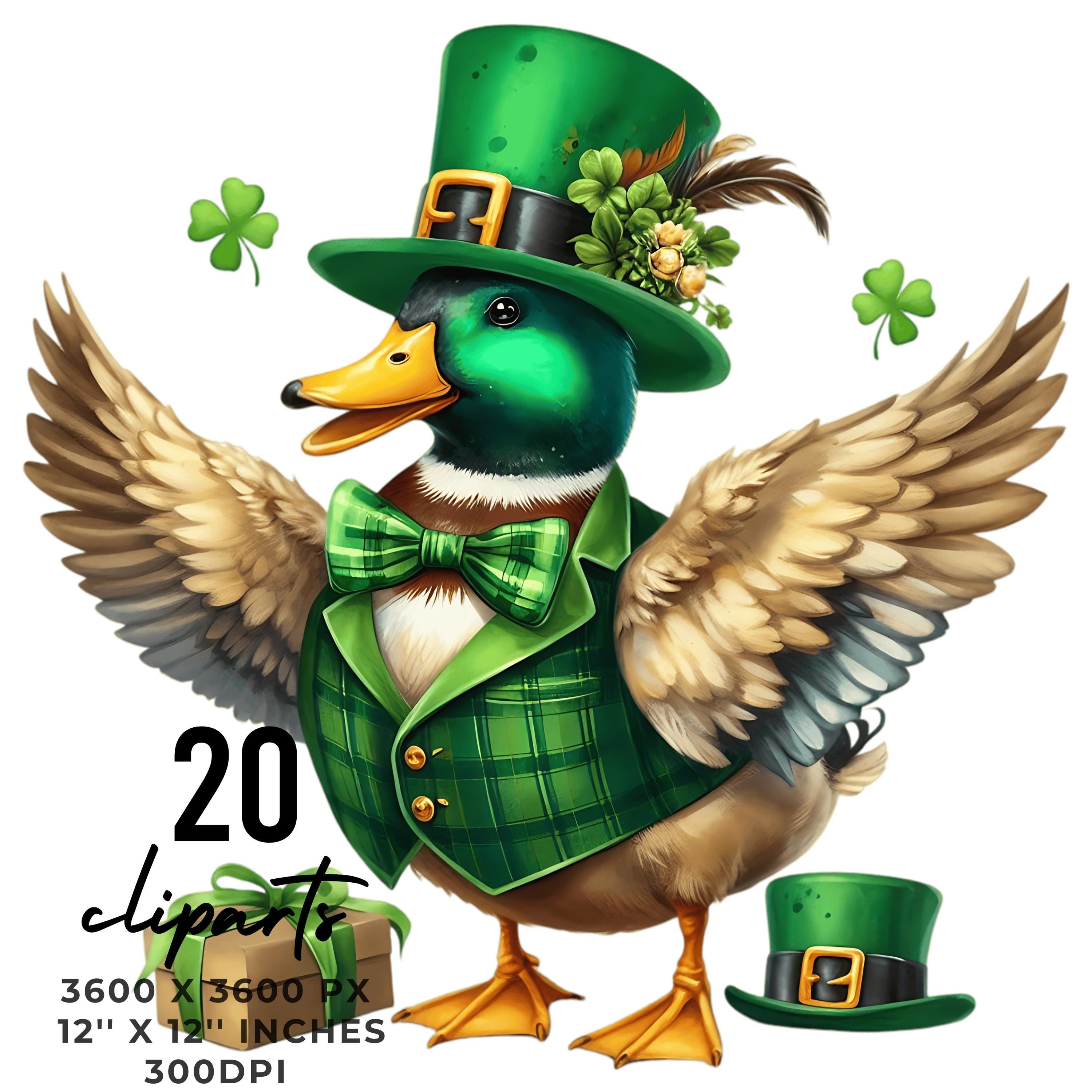 St. Patrick's Duck Clipart | Irish Party Pngs (commercial Use) - Etsy