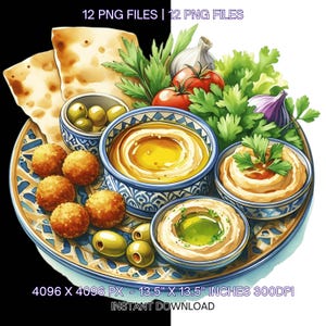 12 Arab Food Clipart Prints Clipart PNG Exotic Food Arab Food ...