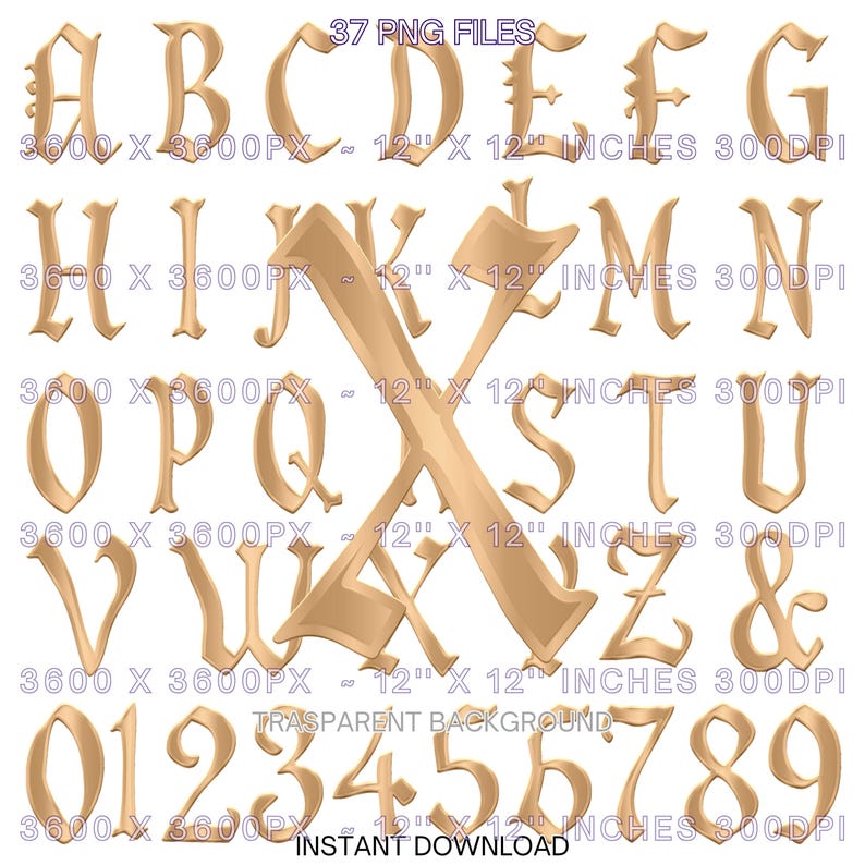 Medieval Champagne Alphabet Clipart, Ancient Knight & Castle Theme ...