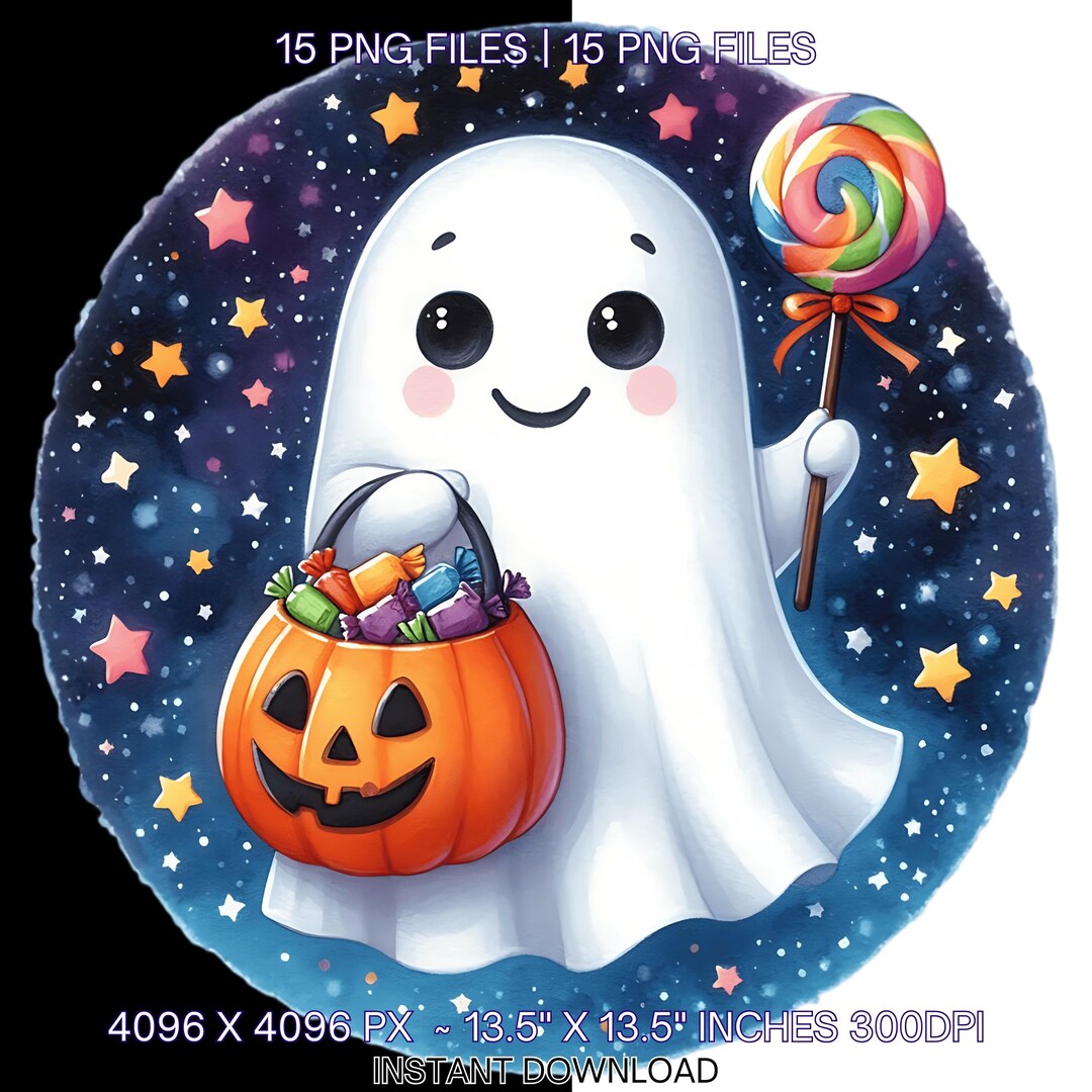 15 Halloween Ghost Pumpkin PNG | Halloween Ghost PNG | Spooky Ghost ...