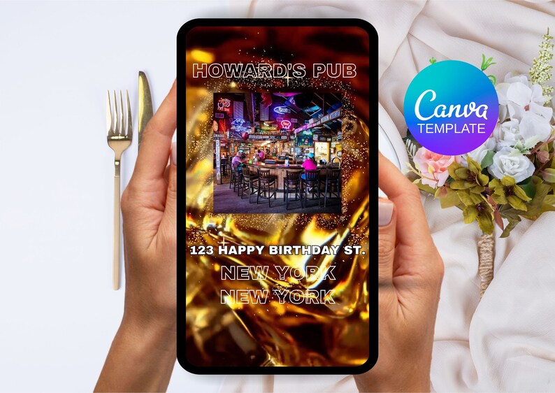 Whiskey Themed Template Birthday Invitation For Man Party Animated