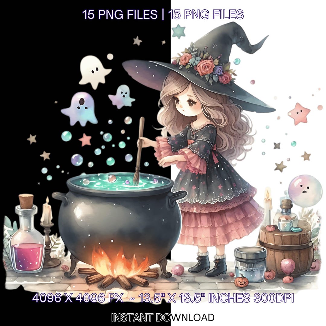 15 Halloween Witch Clipart PNG | Witch Hat PNG | Witch Food PNG | Witch ...