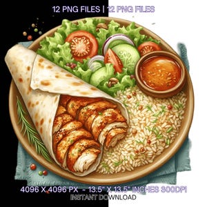 12 Arab Food Clipart Prints Clipart PNG | Exotic Food Arab Food ...