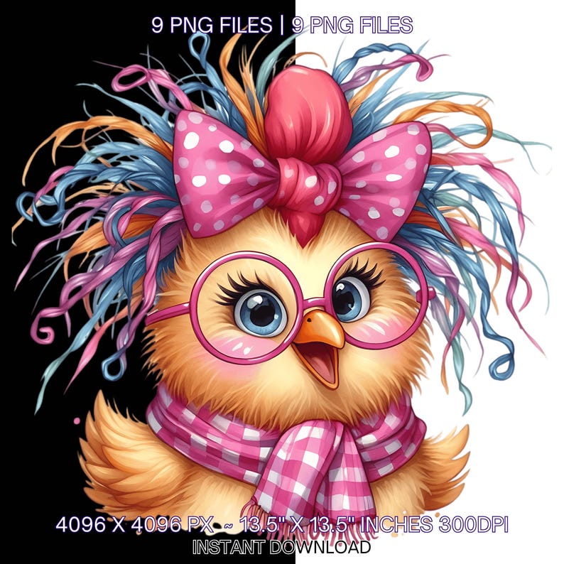 9 Chicken PNG | Chicken Clipart | Cute Crazy Chicken Sublimation ...