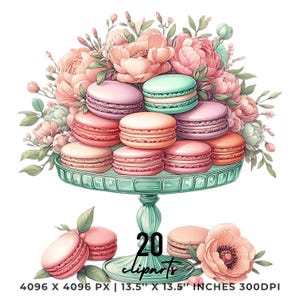 20 Macaron Clipart Bundle | Macaroon Cookies High-quality PNG ...
